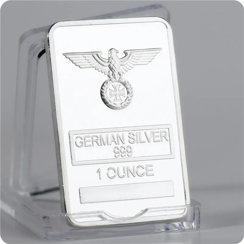 Rare 1 Ounce German Silver 999 Liberty Eagle Totem Silver Plated Cross ...