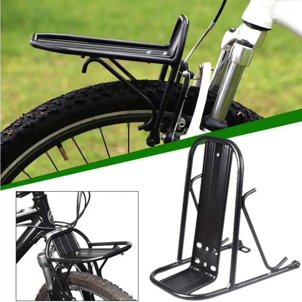 15KG Load Bike Carrier Front Rack Black Aluminum Alloy Bicycle Front ...
