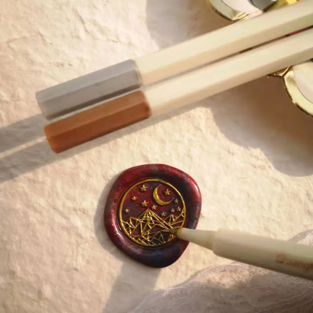 Color pen for wax seal stamp mark pen decoration wax seal metal gold ...