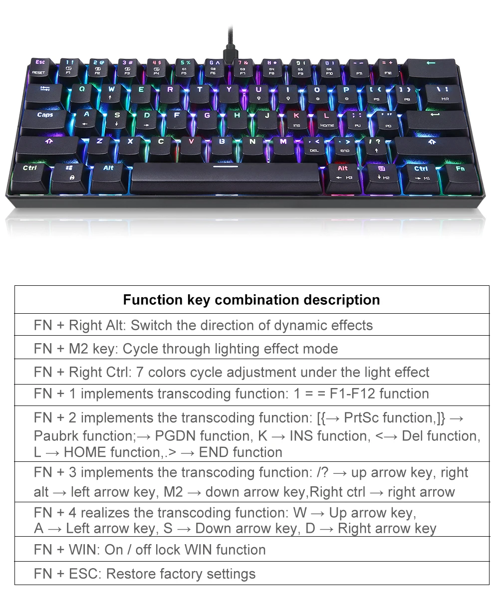 Generic Mini Motospeed CK61 RGB Gaming Mechanical Keyboard | Jumia Nigeria