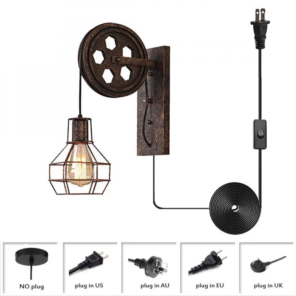 Rustic Wall Lamps With Cords