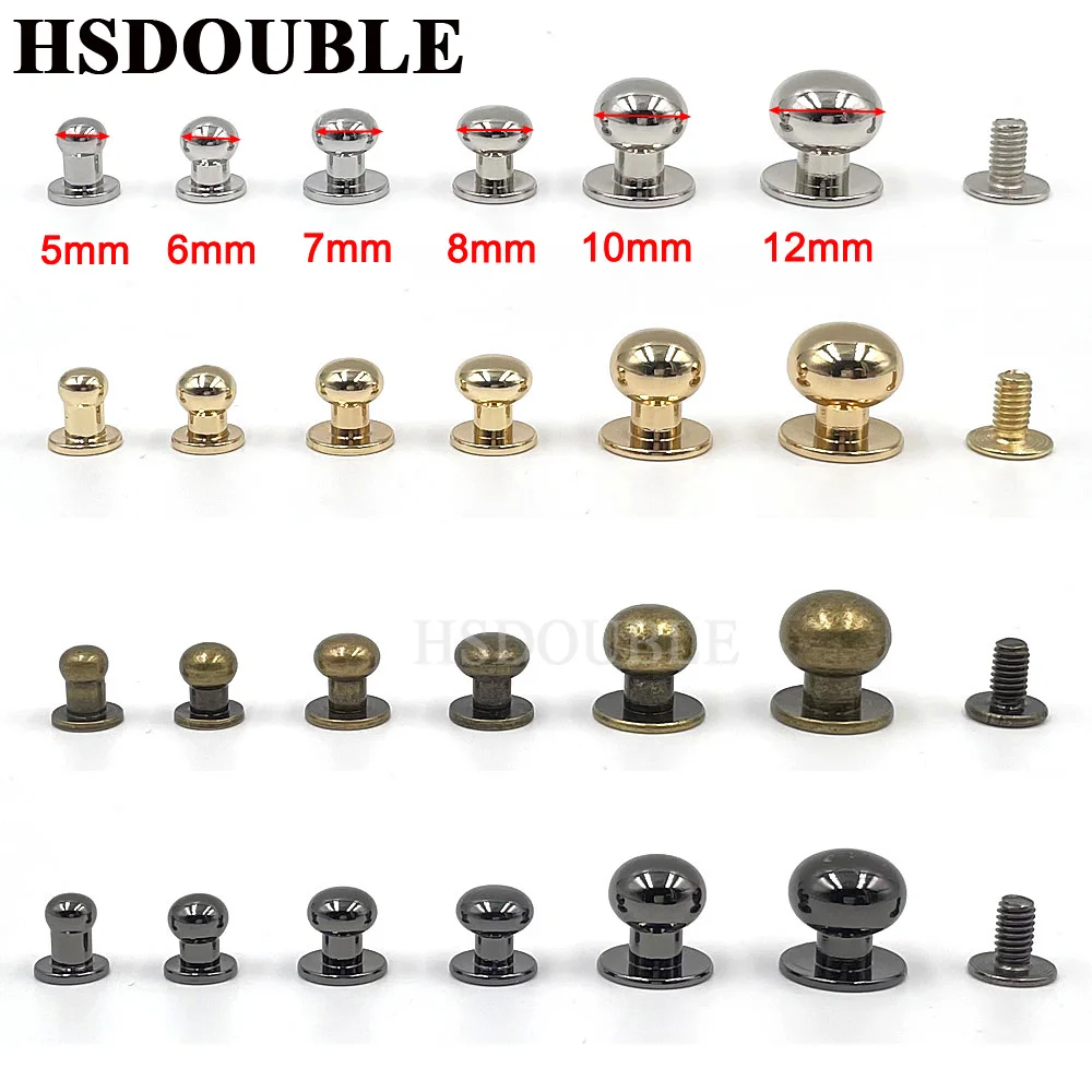 RIVET,Nickel-Monk Head 8mm--Rivets à vis en alliage métallique, 10 ...