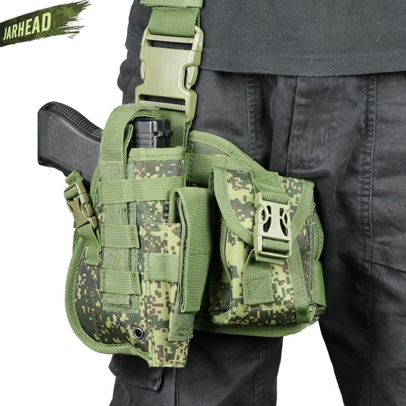 Coldre de arma de mão tático, combinação gota perna coldre de arma ...