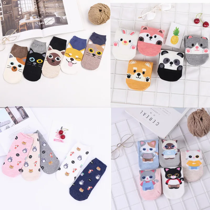 Casual Female Short Sock Cute | Cute Slipper Socks Women | Womens Ankle ...