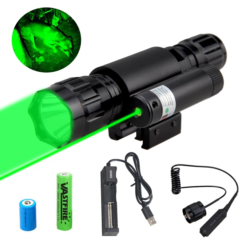 Tactical Weapon Light Green/Red Laser Dot Scope Sight Rifle Barrel ...