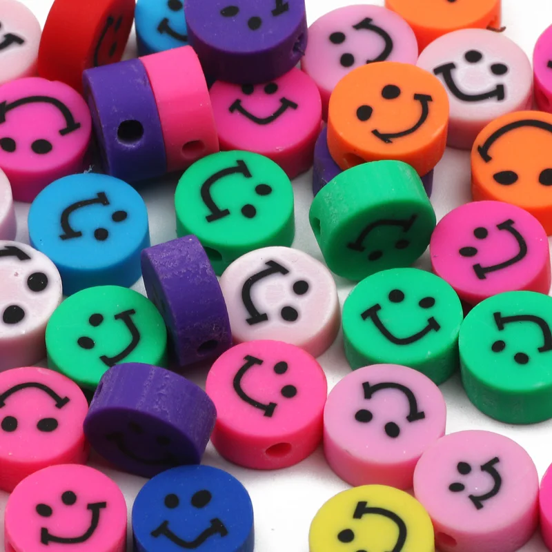 20/50/100Pcs 10Mm Gemengde Smiley Kralen Polymer Clay Kralen ...