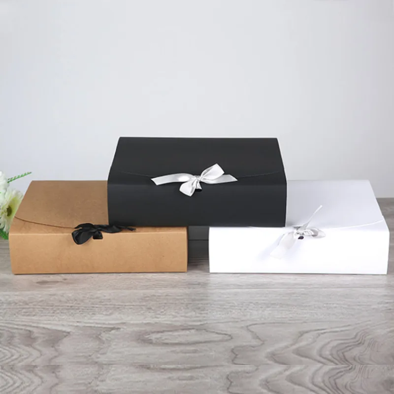 50pcs 31x25.5x.8cm large brown paper gift box big size kraft cardboard ...