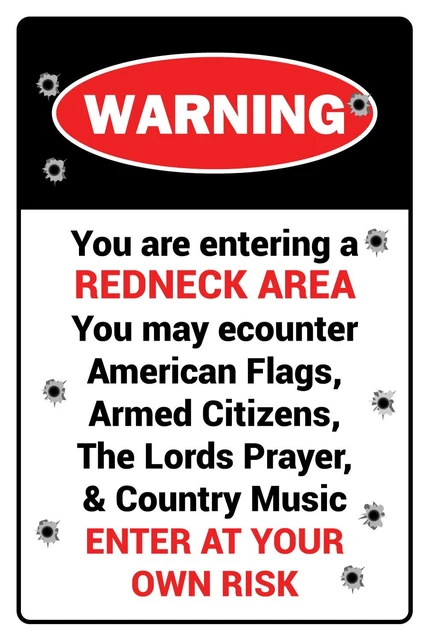 Redneck Warning Signs