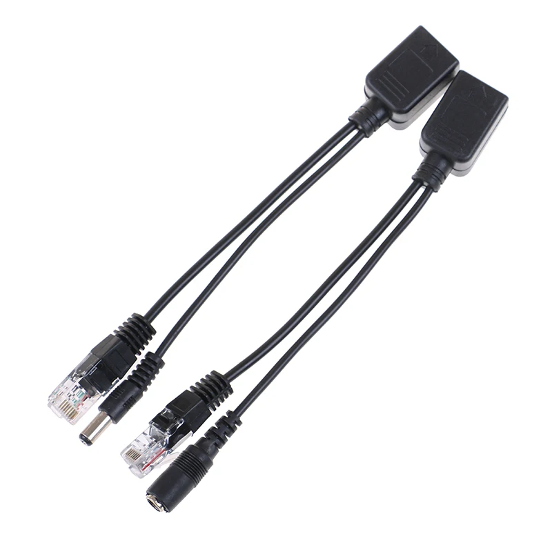 1set Poe Cable Passive Power Over Ethernet Adapter Cable Poe Splitter ...