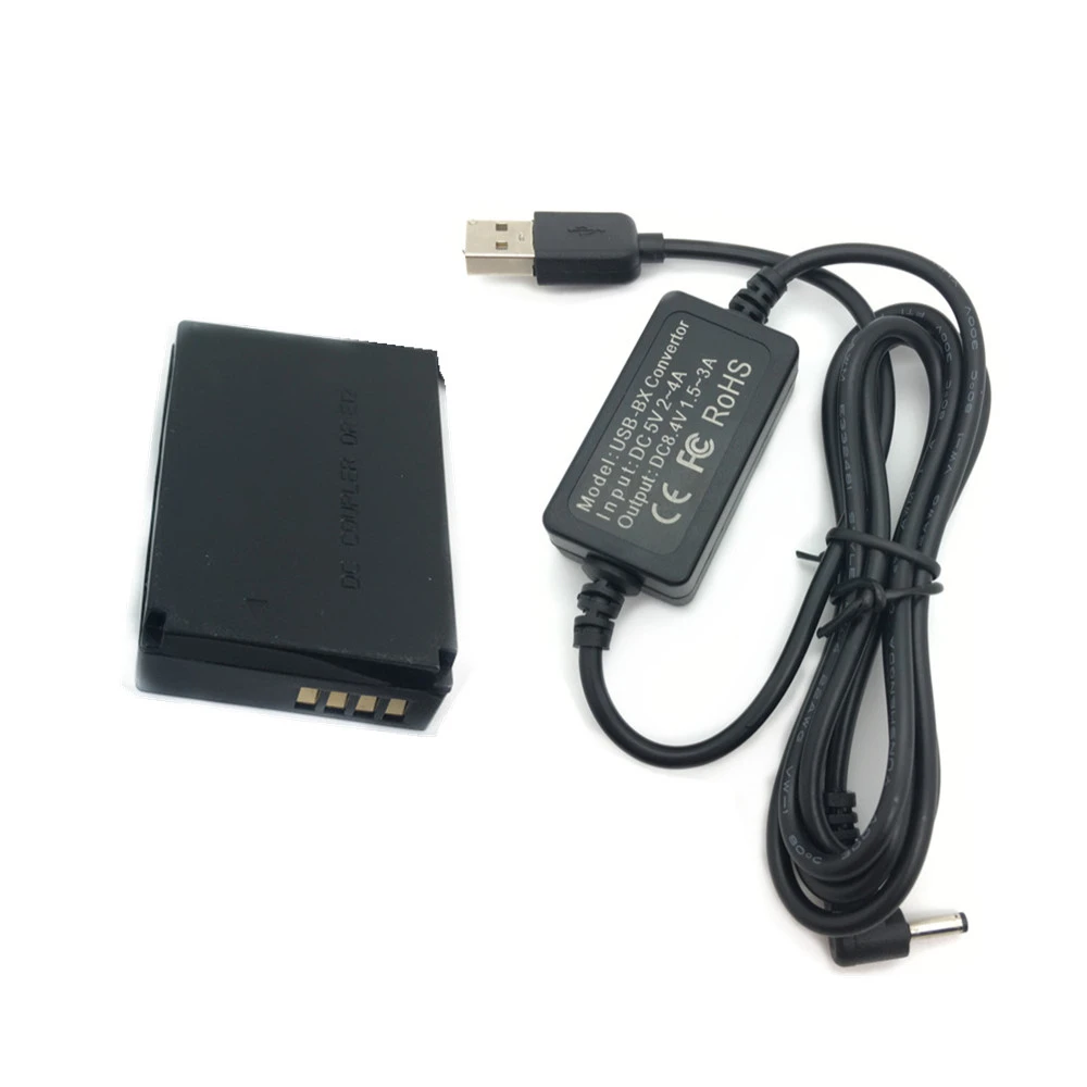 Lp-e12 Lp E12 Dummy Battery + Usb Adapter Cable For Canon Eos M M2 M10 M50 M100 M200 Kiss M ...