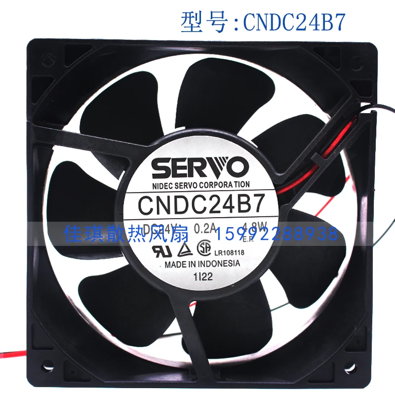 original CNDC24B7 12038 24V 0.2A 4.8W double ball cooling fan - laptop-motherboards.com