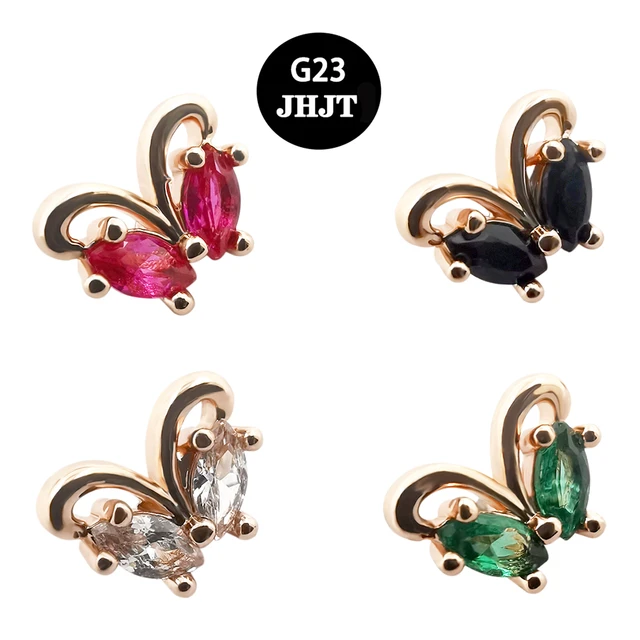 Dermal Piercing Jewelry Gold