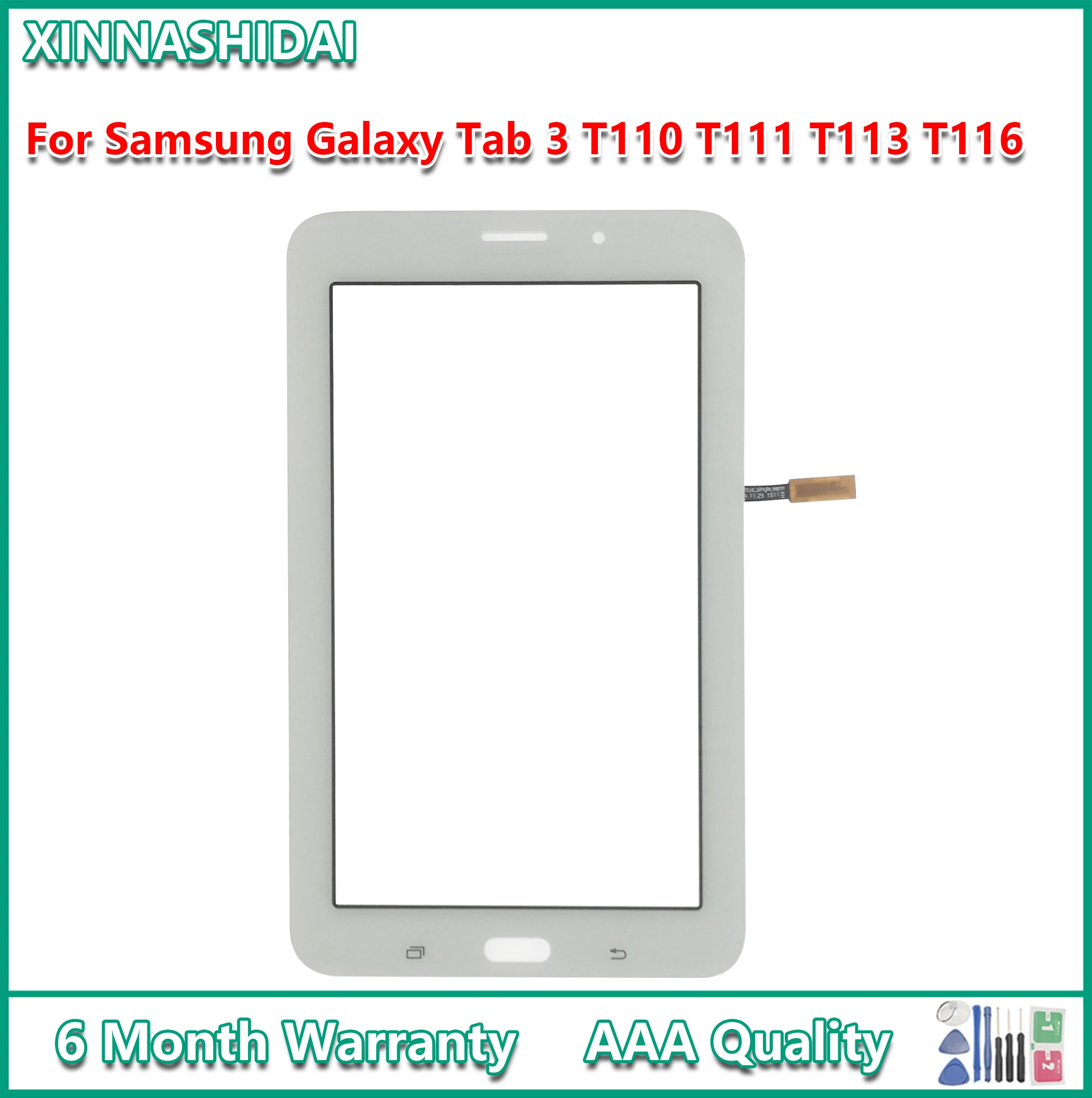Samsung Galaxy Tab 3 SM-T110/T111/T113/T116 Front Touch Screen Digitizer Sensor Glass – New ...