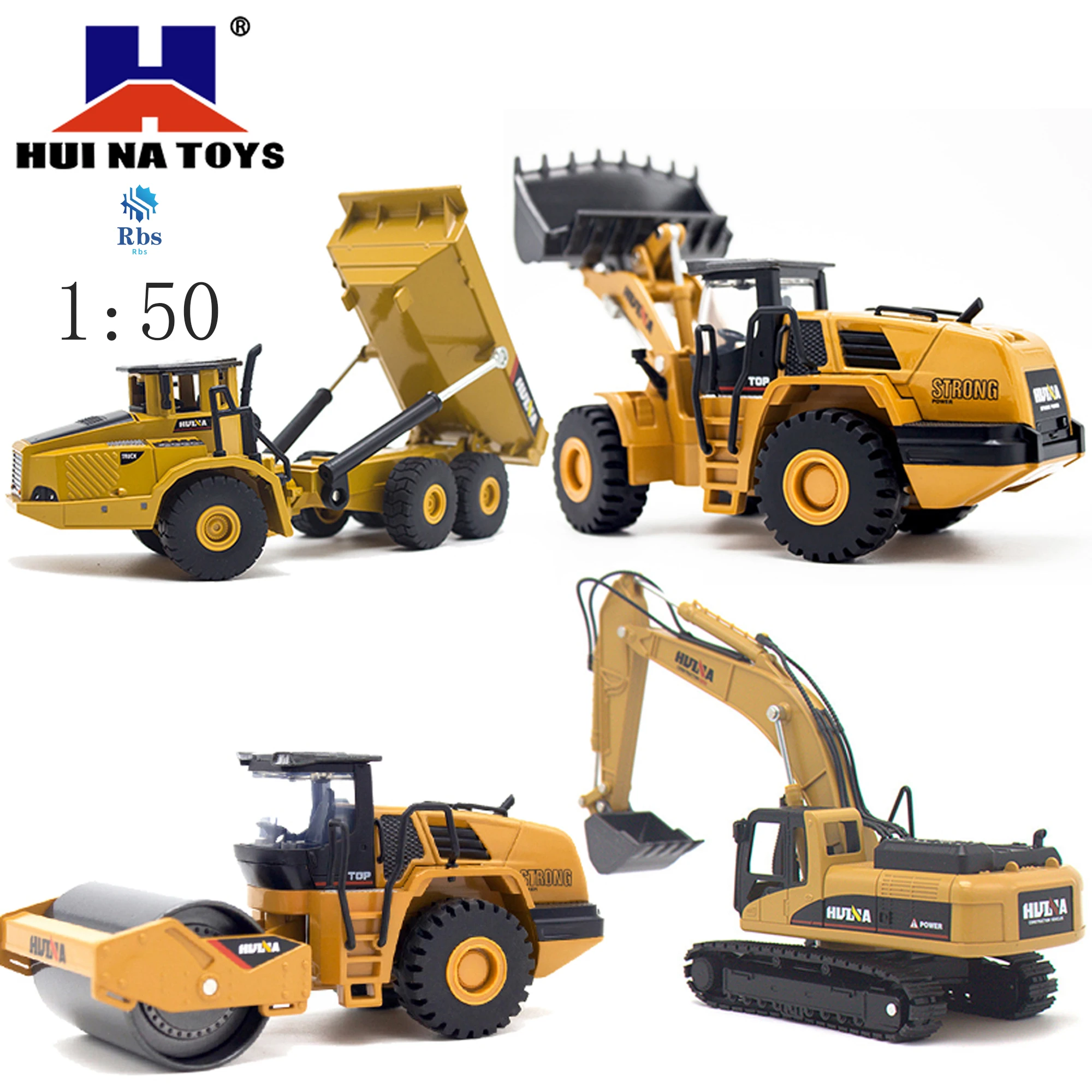 Huina-1-50-excavator-dump-truck-wheel-loader-diecast-metal-model ...
