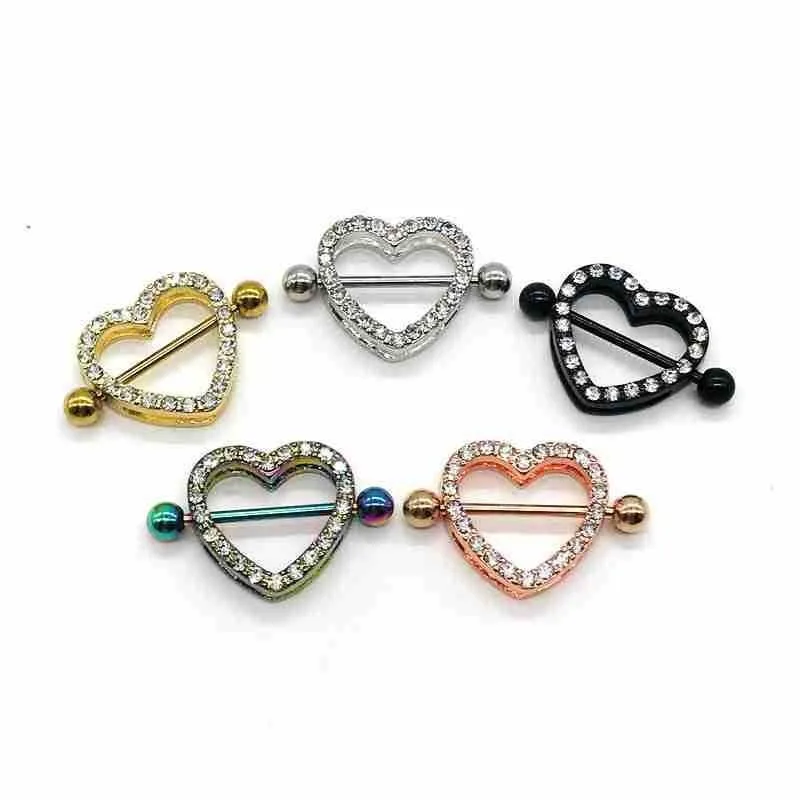 Piercing en forma de corazón doble para pezón, joyería personalizada ...