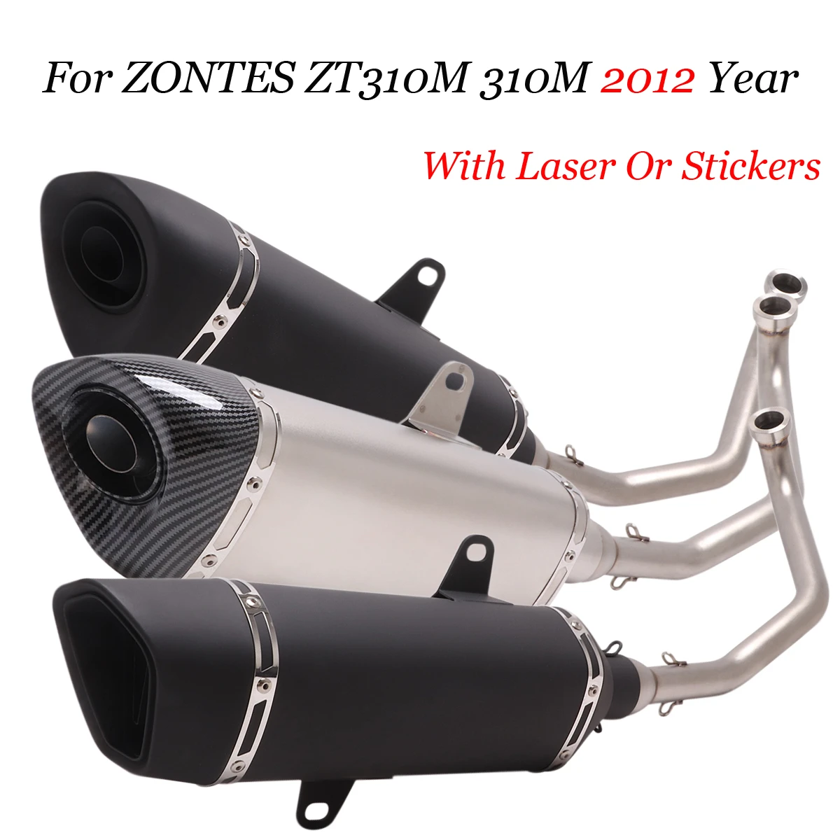 Slip On For ZONTES ZT310M 310M 2021 Year Motorcycle Modified Stainless ...