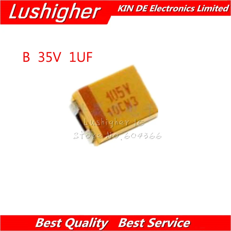 10ชิ้น B 1UF 35V SMD 105 105V 3528 Tantalum Capacitor|capacitor 35v|capacitor tantalum ...