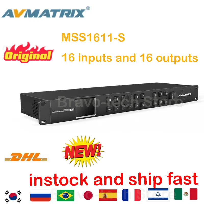 Avmatrix Mss1611-s Compact Seamless Sdi Matrix Switcher Features 3g/hd ...