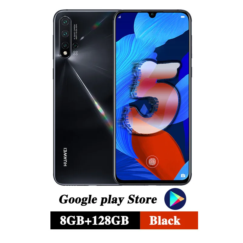 6,39 дюймов,, HuaWei Nova 5, мобильный телефон Kirin 810, четыре ядра, 8 ГБ, 128 ГБ, Android 9,0 ...