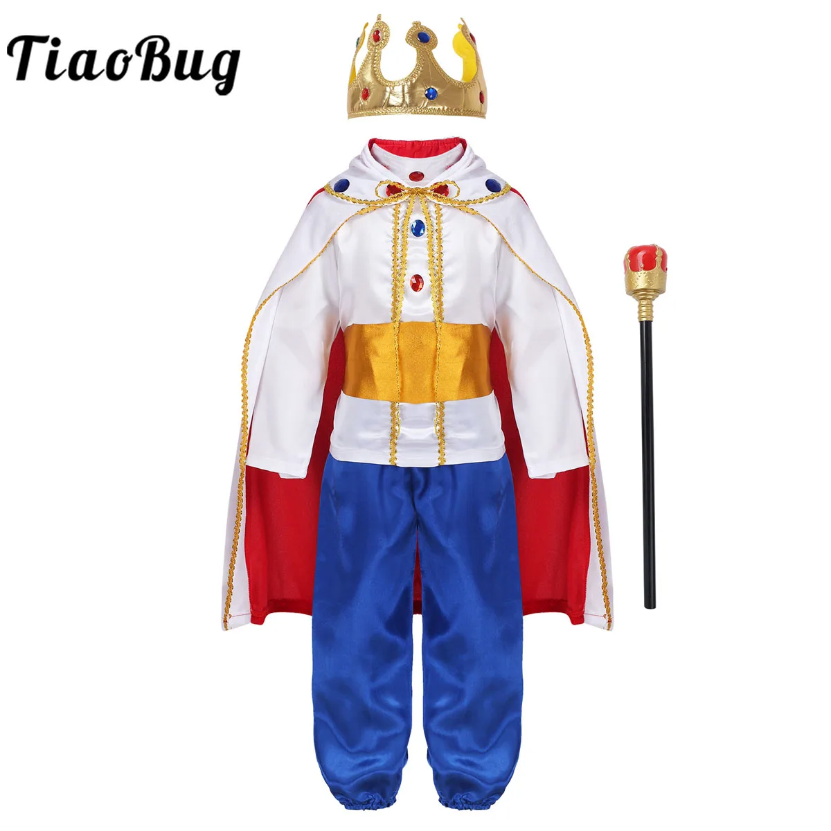 Trajes de Príncipe o Rey para niños vestido disfraz de Halloween a capa ...