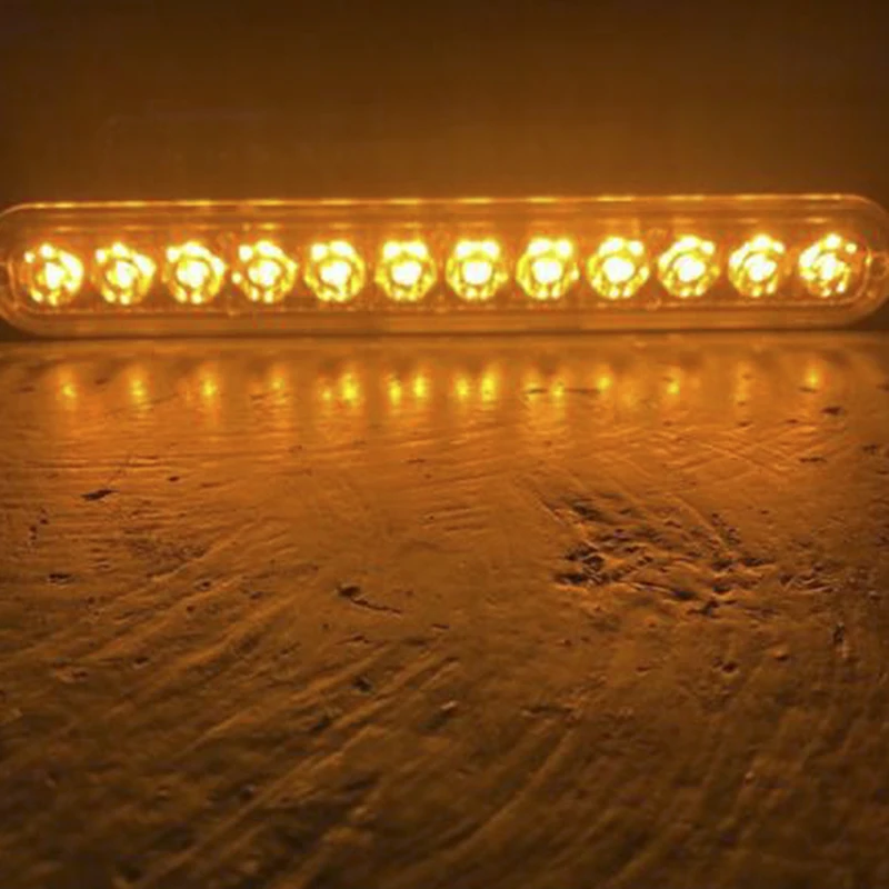 LED Brake running water turn signal tail light 12 Amber White Strobe ...