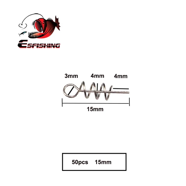 Spring Lock Soft Fishing Bait | Soft Bait Connector Fixed Pins - 50pcs ...