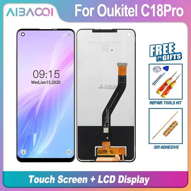 AiBaoQi Brand New Touch Screen+LCD Display Assembly Replacement For Oukitel C18 Pro C19 C19 Pro ...