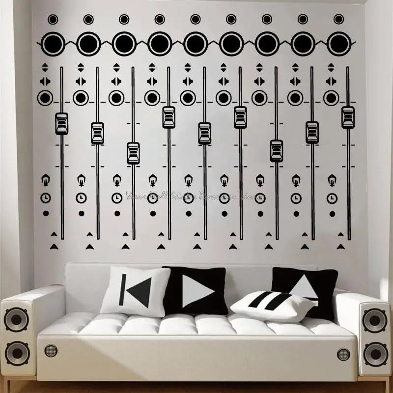 Mixer-Slider-Wall-Stickers-Recording-Studio-Electro-Music-Nightclub-Bar ...