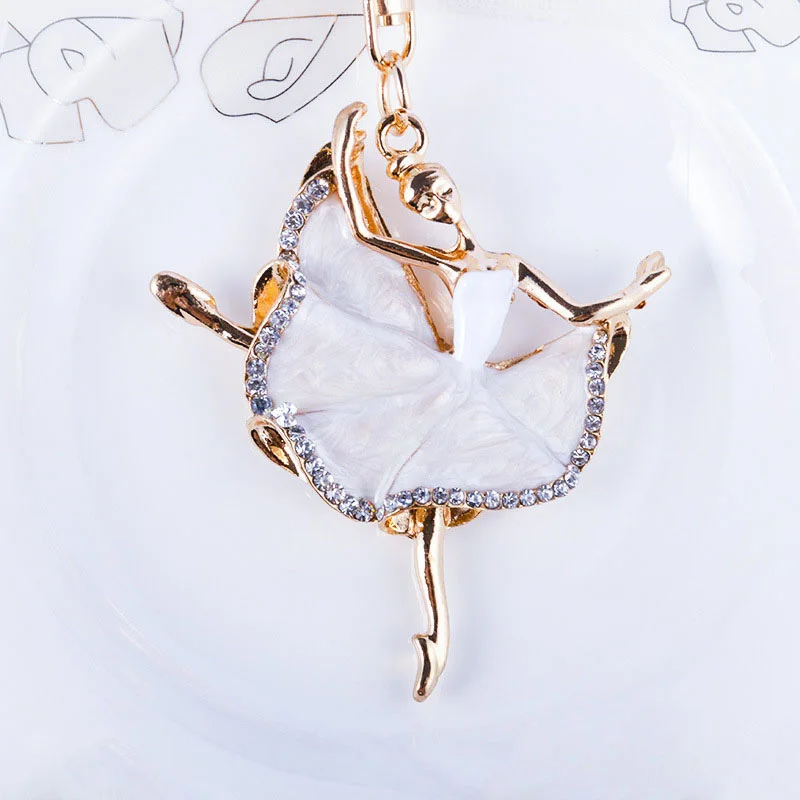 Fashion Dancing Ballet Girl Keychain Ballerina Pendant Women Jewelry ...