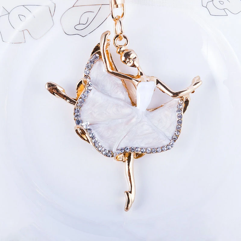 Fashion Dancing Ballet Girl Keychain Ballerina Pendant Women Jewelry ...