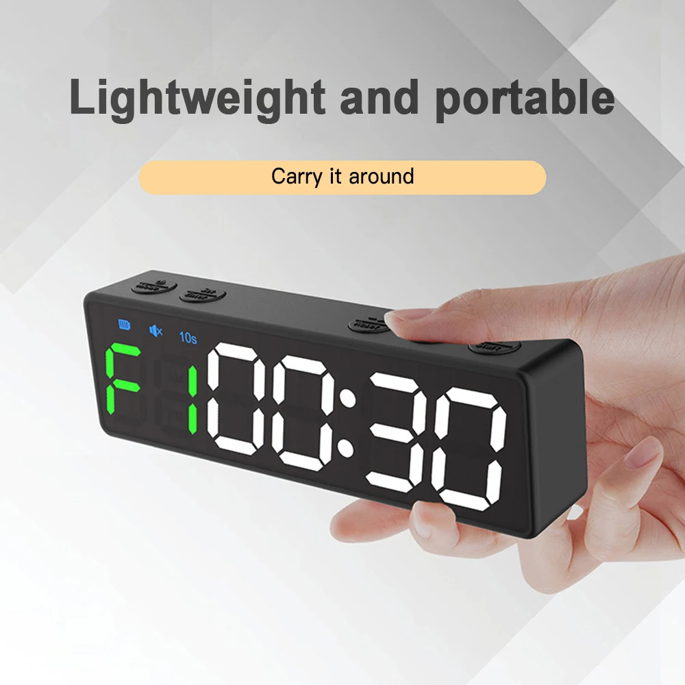 Mini-Gym-Timer-Rechargeable-Stopwatch-Portable-Countdown-up-Clock-with ...
