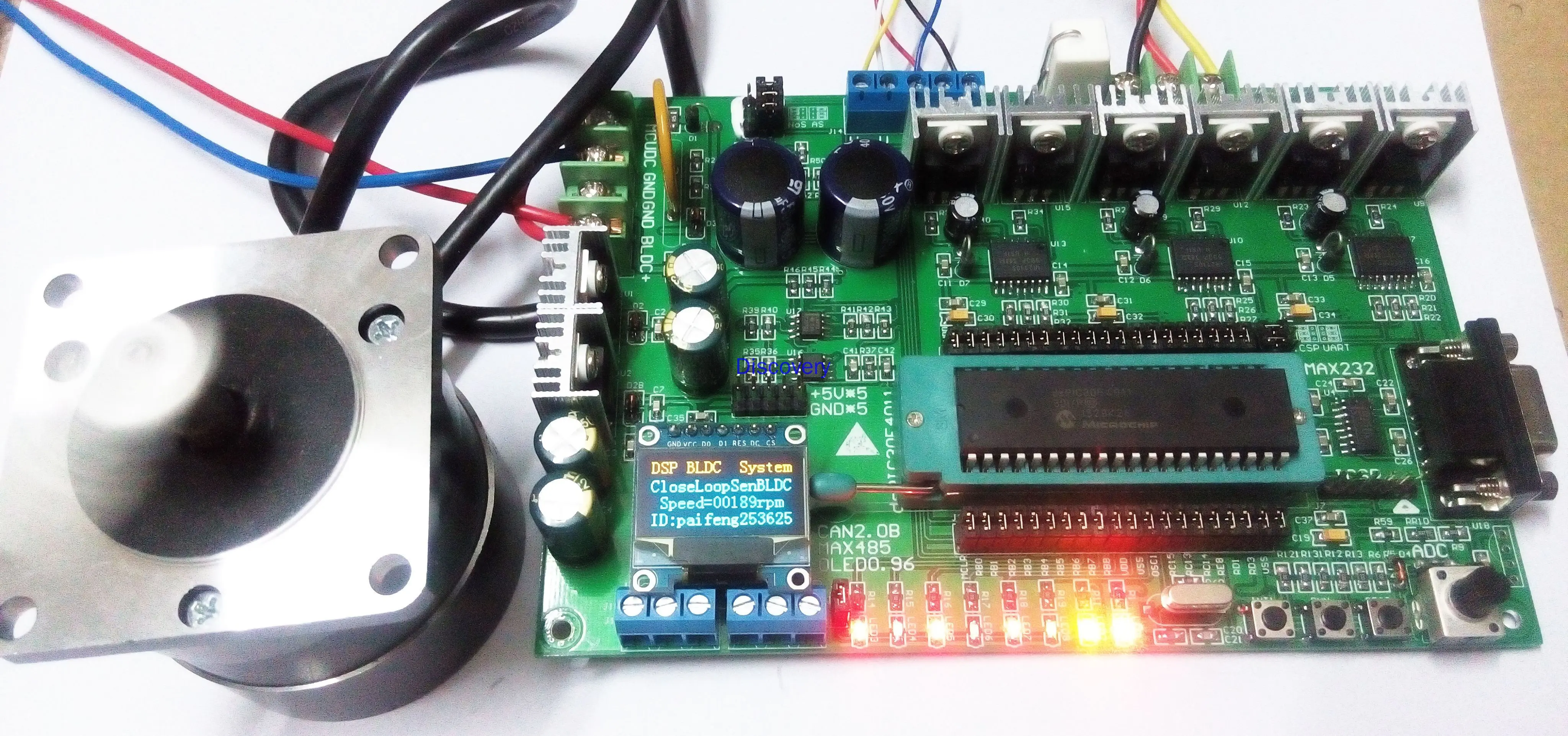 BLDC-Brushless-Dc-Motor-Development-Board-DsPIC30F-Motor-Development ...