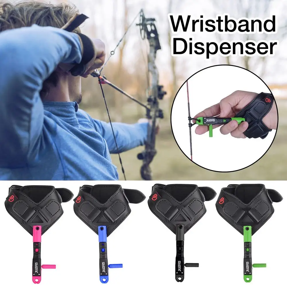 Adjustable Compound Bow Archery Wrist Leather Release Trigger ...