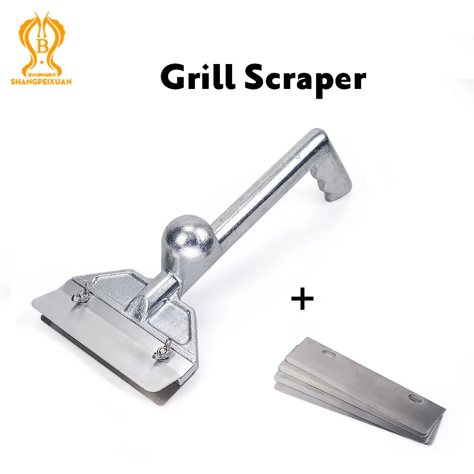 Heavy-Duty-Outdoor-Grill-Scrapers-Casting-Aluminum-Commercial-Griddle ...