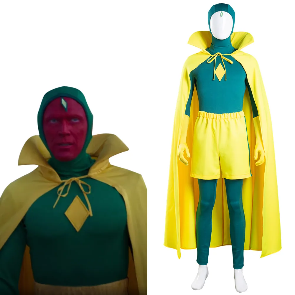 Wanda Vision Cosplay Costume Jumpsuit Cloak Outfits Halloween Carnival ...
