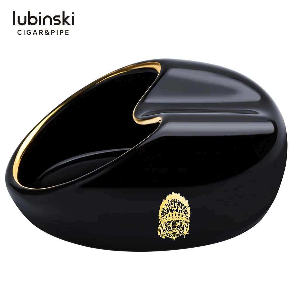 LUBINSKI Ceramic Ashtray for Cigarettes and Cigars - LighterShopOnline.com