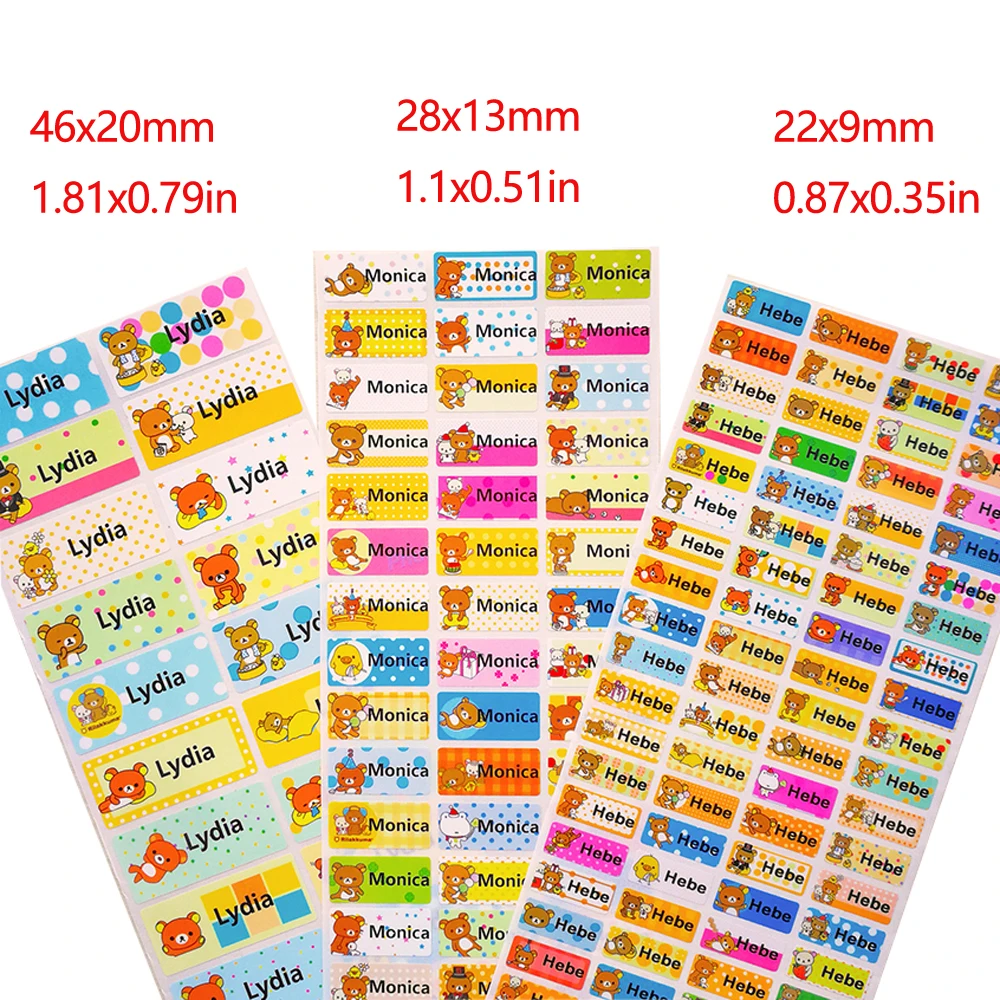 Cute Cartoon Bear Stickers Boy Waterproof Personal Labels Girls Custom Cute Cartoon Bear Stickers Boy Waterproof Personal Labels Girls Custom