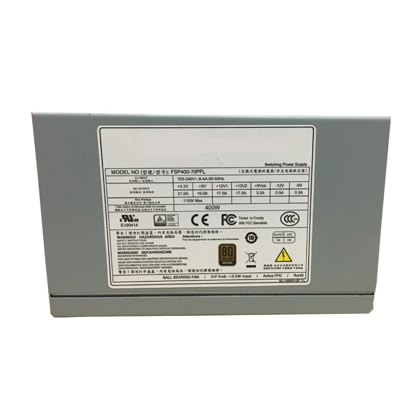 Original PSU For FSP 80plus Bronze IPC ATX 400W Switching Power Supply ...