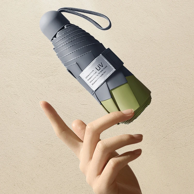 8-Ribs-Mini-Umbrella-Windproof-anti-UV-Protection-5Folding-Umbrella ...