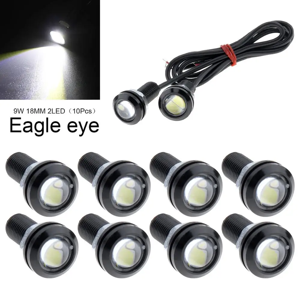 10pcs/lot Waterproof 12v 9w Led Eagle Eye Car Fog Light Drl Daytime ...