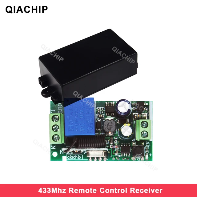 QIACHIP 433 MHz AC 85V 110V 220V 1 CH Wireless Remote Control Receiver ...