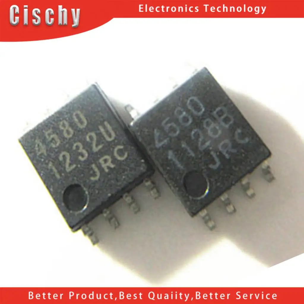 Double Amplificateur Opérationnel 10 PIÈCES 4580 4580D NJM4580M JRC4580 ...