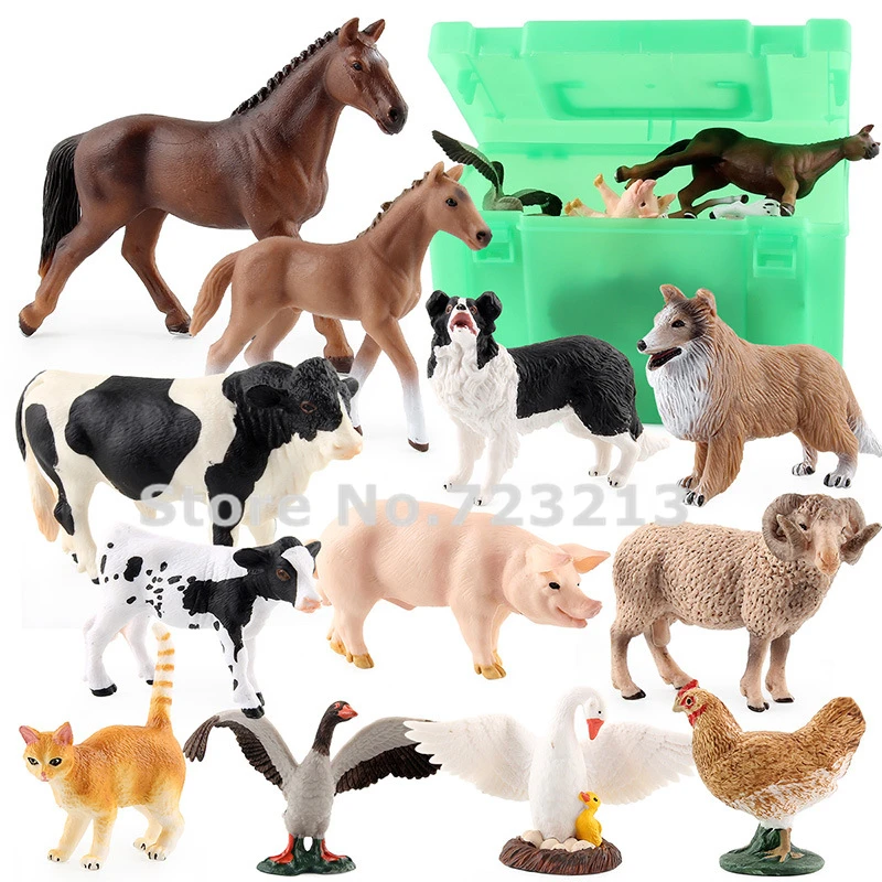 air filled Natural rubber Farm Animals 8-Set fully moulded Horse, Foal ...