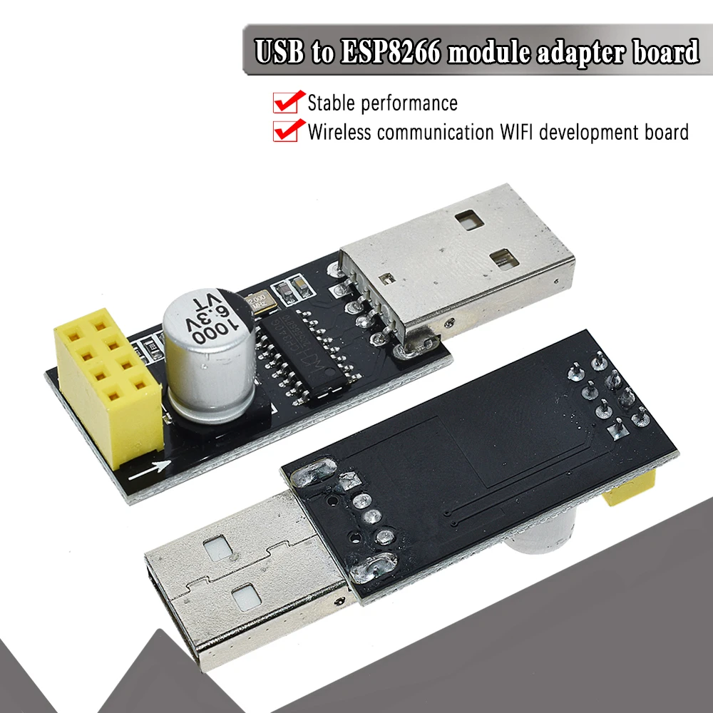 CH340 USB to ESP8266 ESP-01 Wifi Module Adapter Computer Phone Wireless ...