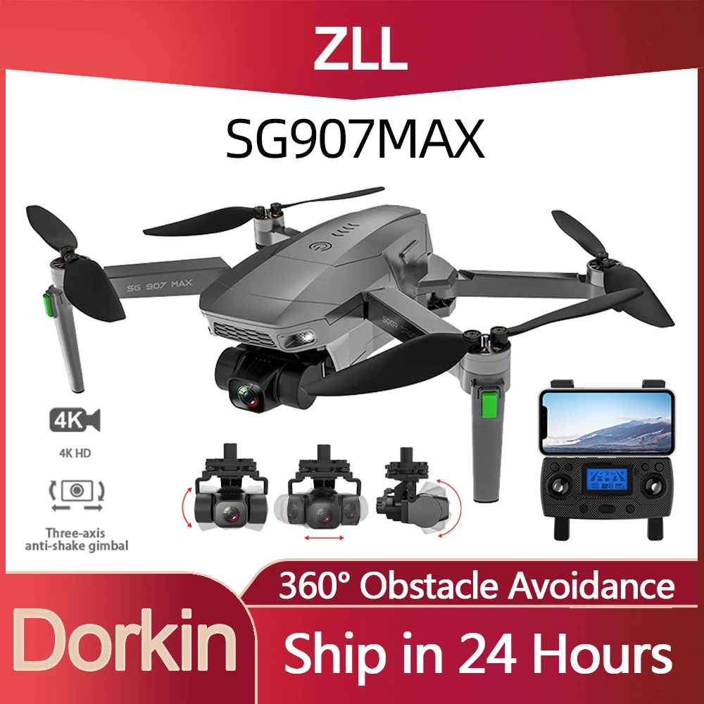 ZLL Dron Original SG907 MAX con GPS, 4K, 5G, FPV, WiFi, con cardán de 3 ...