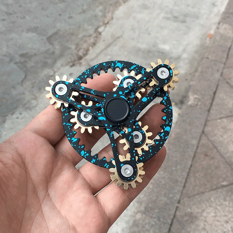 EDC-9-Gears-Metal-Hand-Spinner-High-Quality-Copper-Fidget-Spinner ...