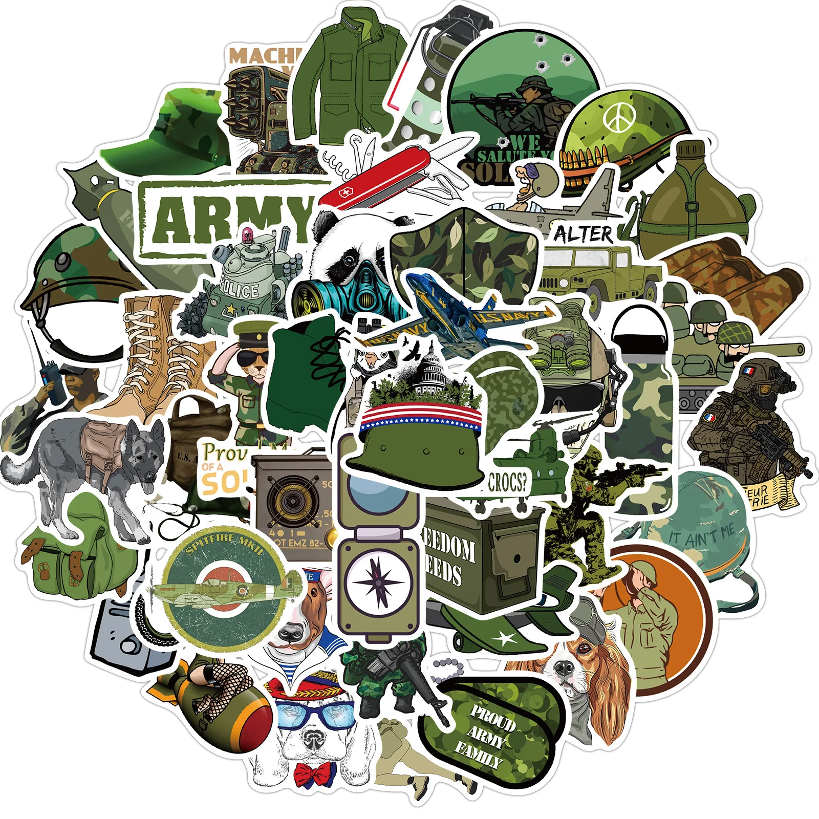 10/30/50pcs Military Fan Special Forces Stickers For Notebook Army ...