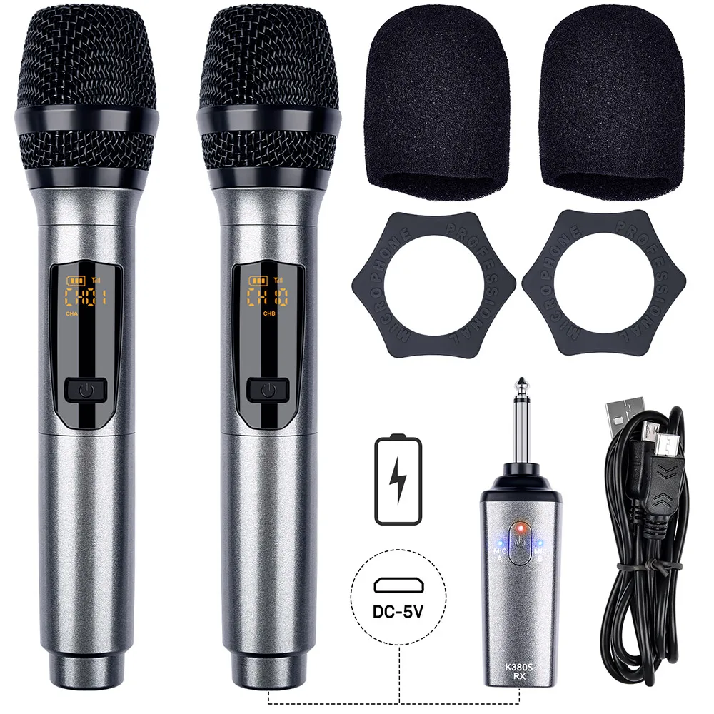 K380S-Wireless-Microphone-Professional-Handheld-Mic-Uhf-Handheld-Mic-2 ...