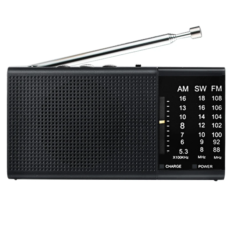 Portable small multiband radio with USB/TF MP3 player and rechargable ...