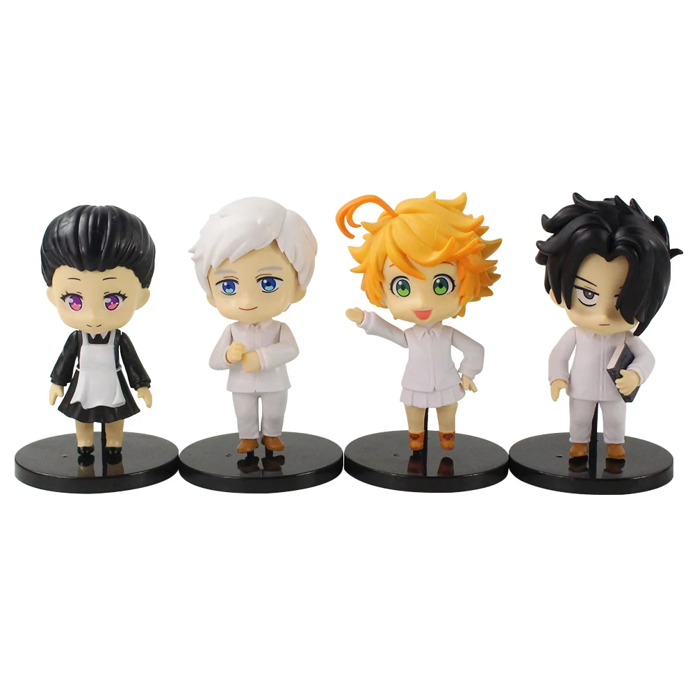 4pcs/set 10cm The Promised Neverland Figure Emma Figure Anime Chibi ...